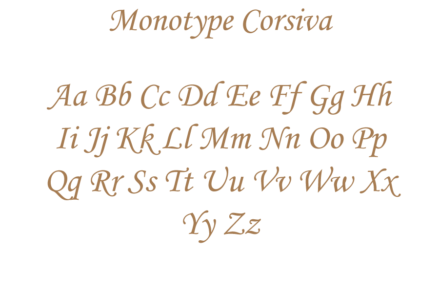 monotype corsiva script font