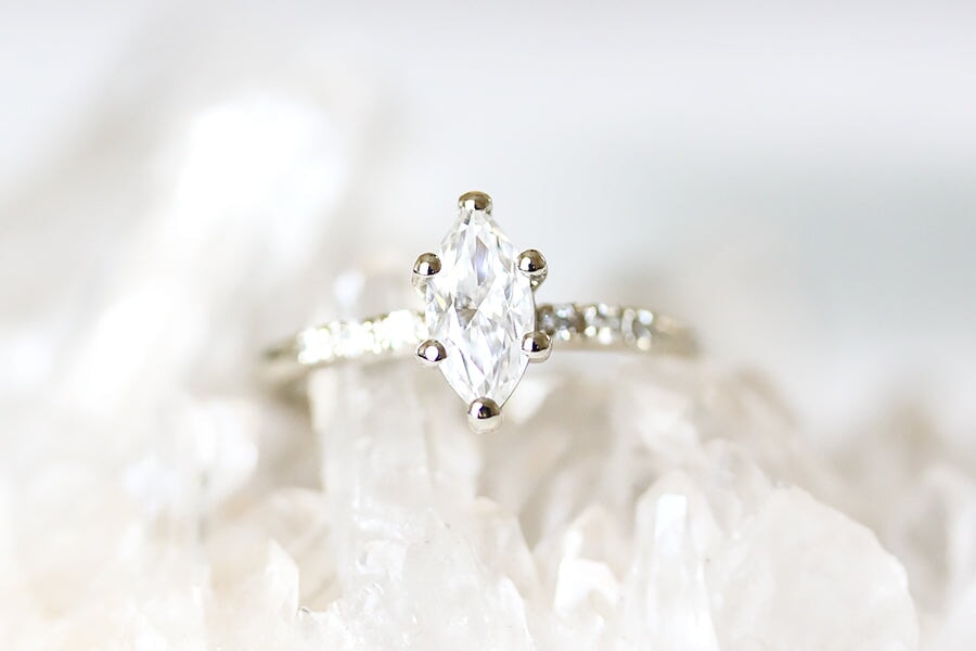 Tryst Marquise Moissanite Ring – Andrea Bonelli