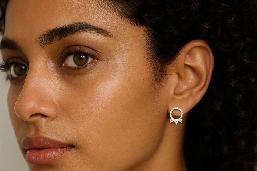 Lacuna 3 Diamond Circle Studs – Andrea Bonelli