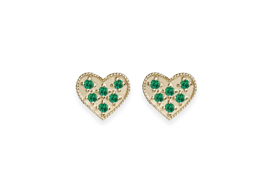 Heart Emerald Studs – Andrea Bonelli