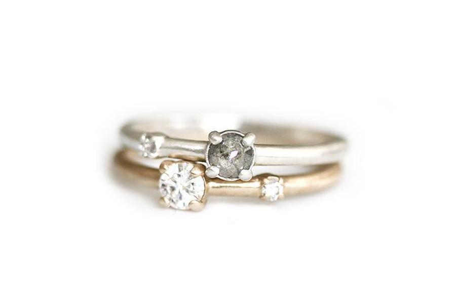14k GIA diamond duette ring – Andrea Bonelli