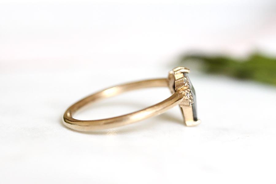 Salt and Pepper Kite Diamond Ring – Andrea Bonelli