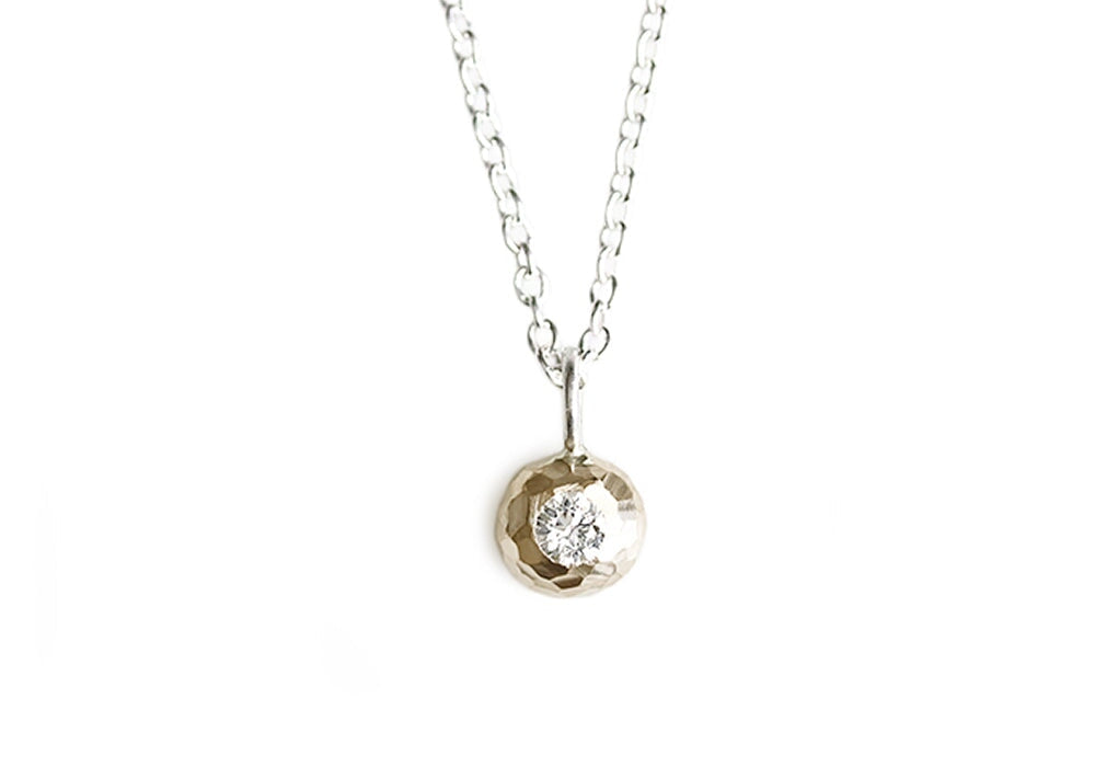 Faceted Gold Pebble + Diamond Necklace – Andrea Bonelli